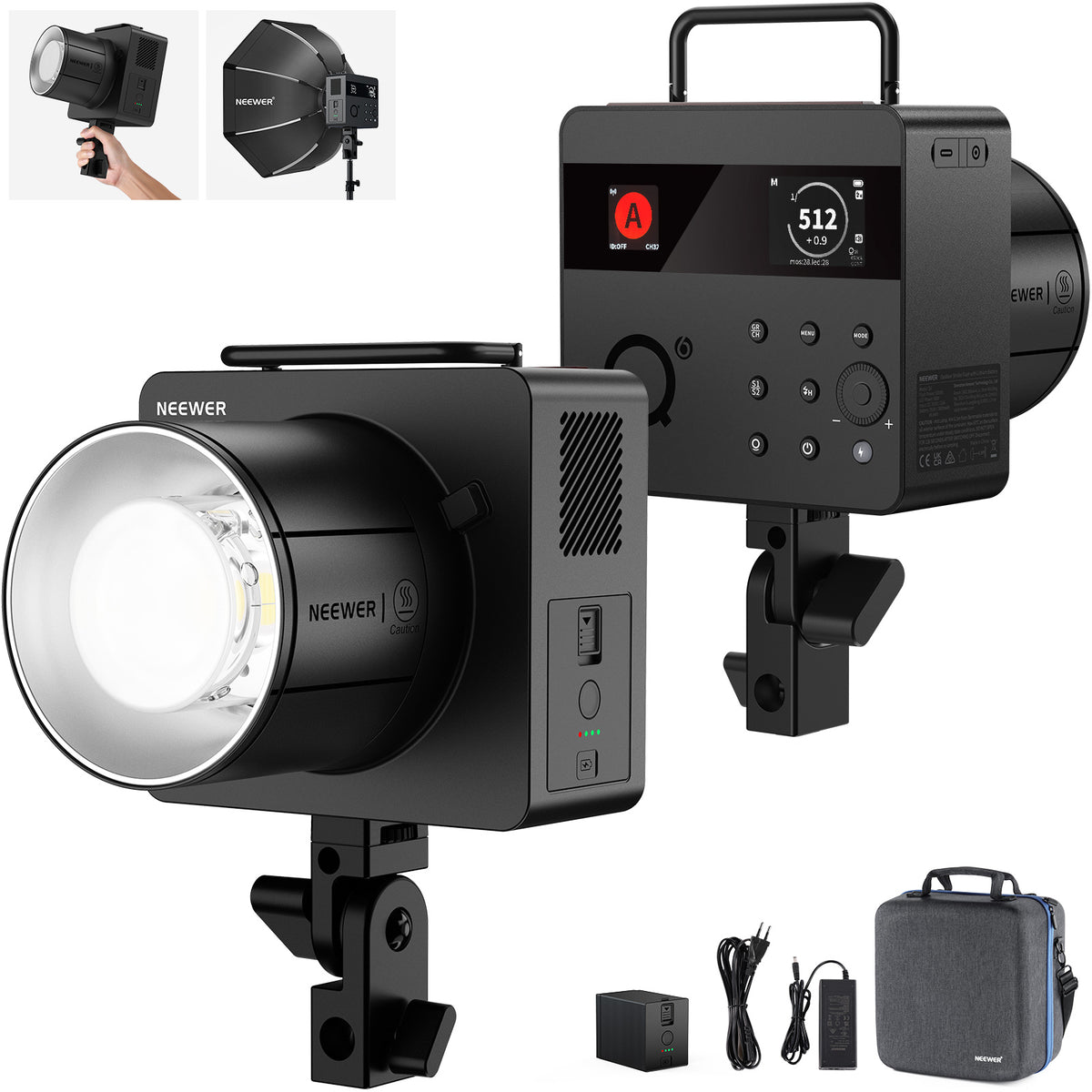 NEEWER Q6 600Ws 2.4G TTL HSS Outdoor Flash Strobe – NEEWER.de