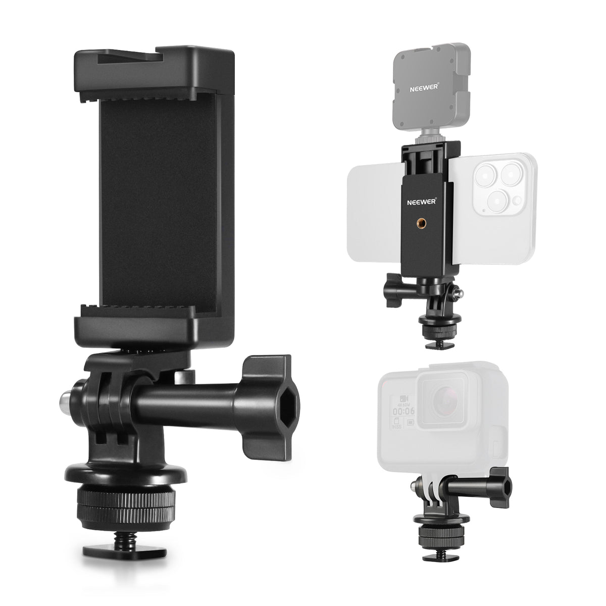 NEEWER Phone Holder / Hot Shoe Mount Adapter Kit - NEEWER