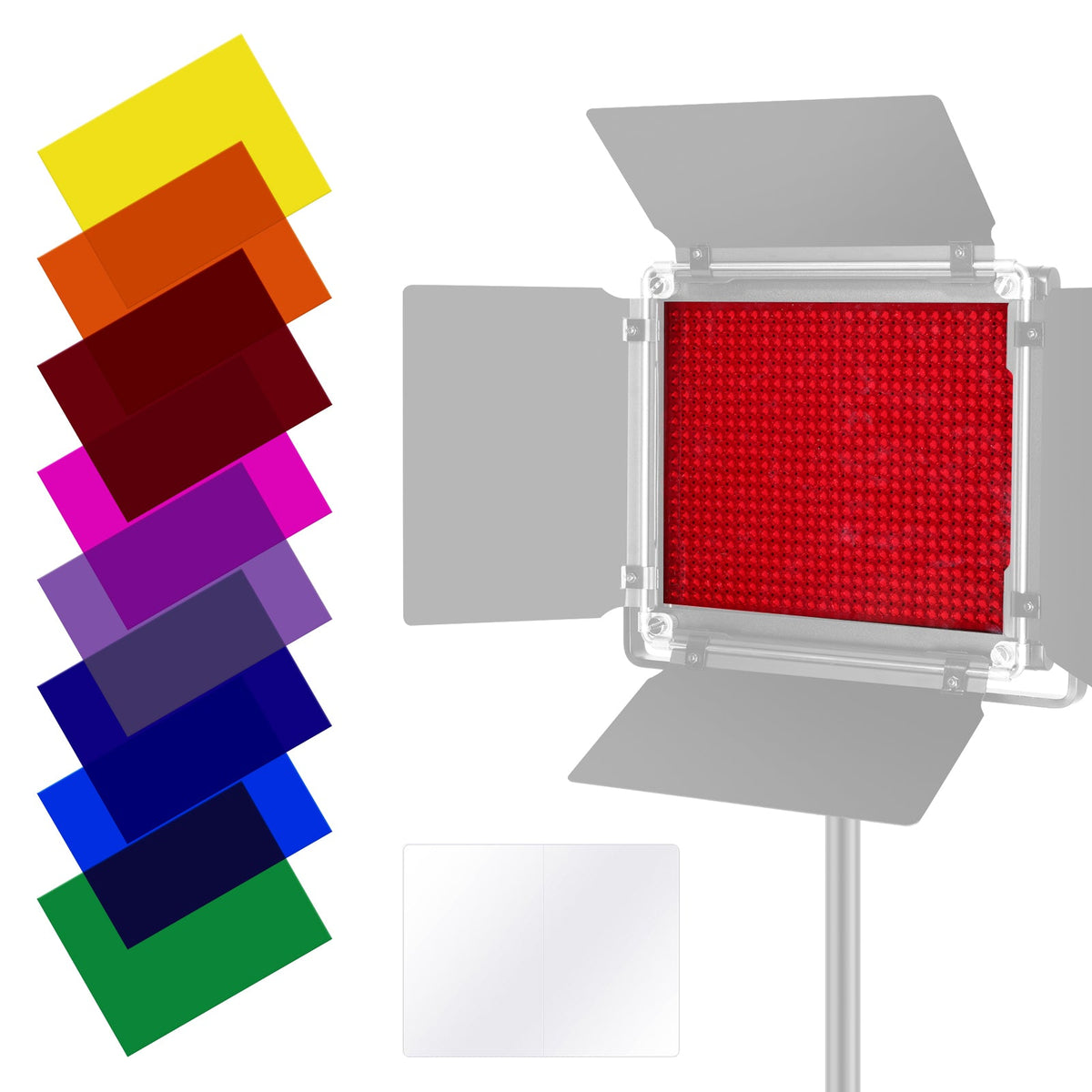 NEEWER 8-Pack 6.57"x8.54" Lighting Color Gel Filter Kit - NEEWER